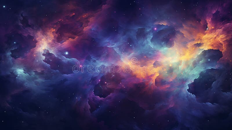 Colorful Abstract Background with Cosmic Galaxy Color. Generative Ai ...