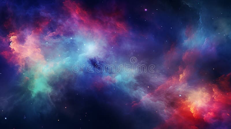 Colorful Abstract Background with Cosmic Galaxy Color. Generative Ai ...