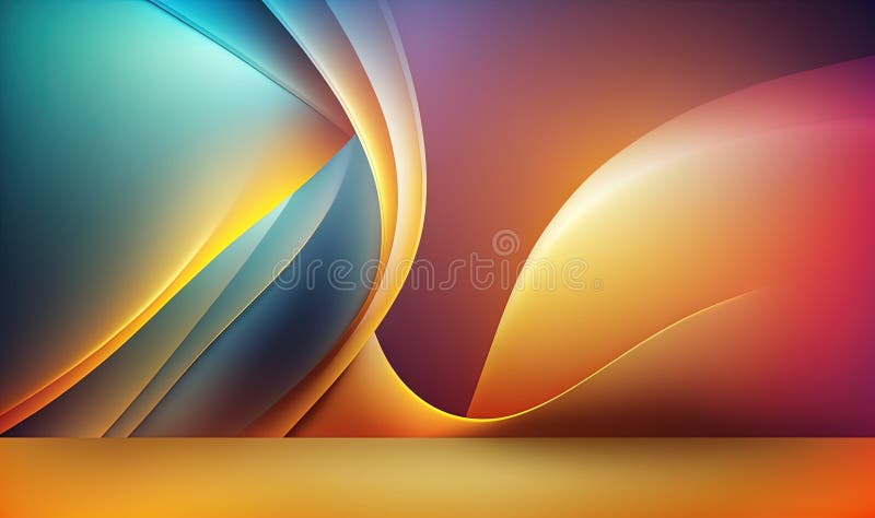 A Colorful Abstract Background with a Curved Curve in the Center Stock ...