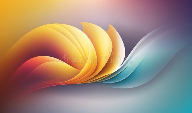 A Colorful Abstract Background with a Curved Flower on the Left Side of ...