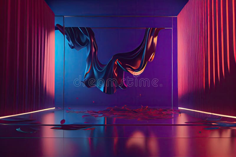 Colorful Abstract Background. Curved Shape in Motion. Stock Image ...