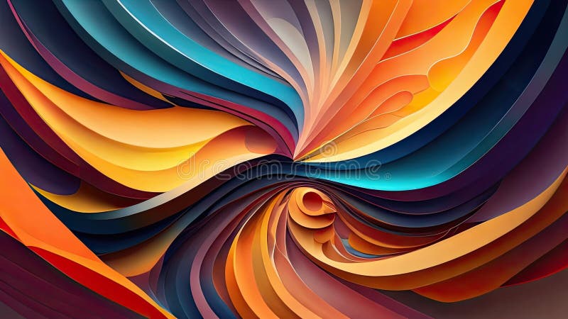Colorful Abstract Background. 3d Paper Cut Shapes Stock Illustration ...