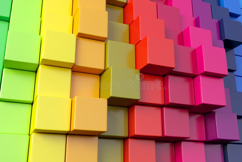 Colorful Abstract Background with Different Boxes 3D Stock Illustration ... Colorful Abstract Background with Different Boxes 3D Stock Illustration ...