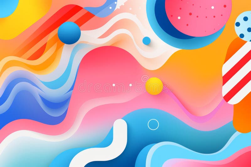Colorful Abstract Background with Different Shapes and Colors Stock ...