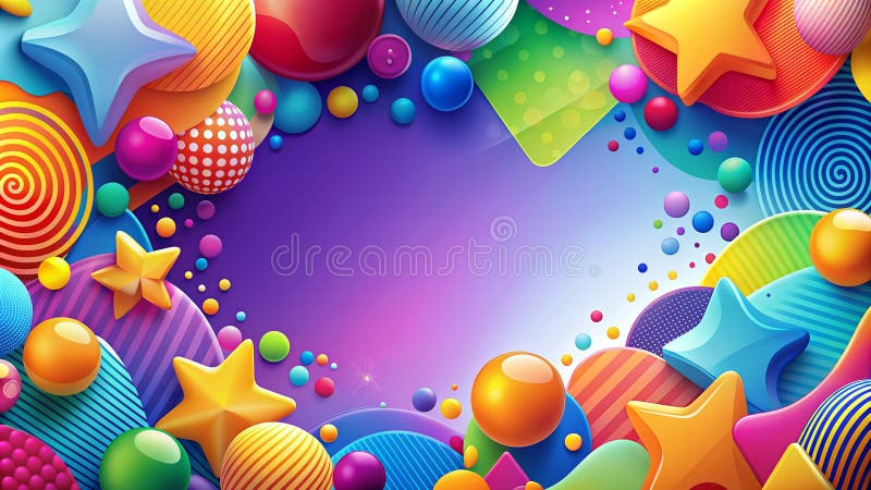 Colorful Abstract Background with Different Types of Shapes Creative AI ...