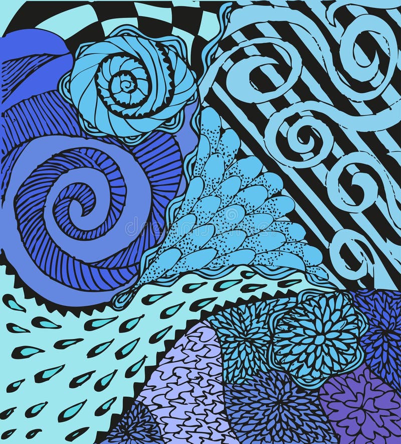 Colorful Abstract Background with Doodling Hand Stock Vector ...