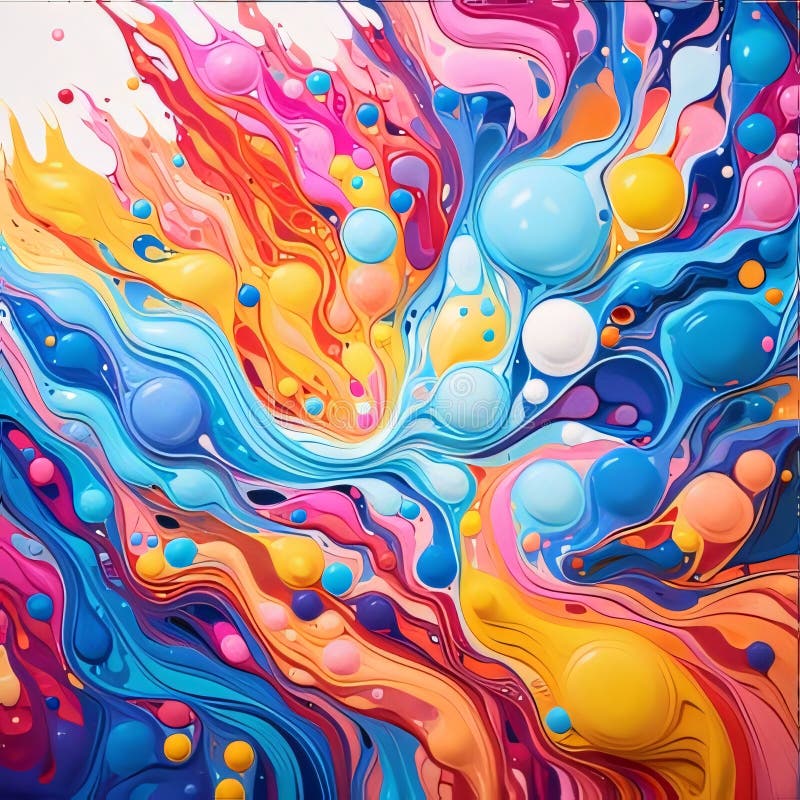 Colorful Abstract Background with Drops. Vector Illustration for Your ...