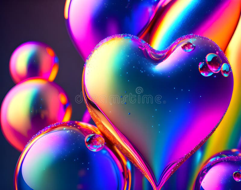 Colorful Abstract Background with Drops of Water in the Shape of a ...