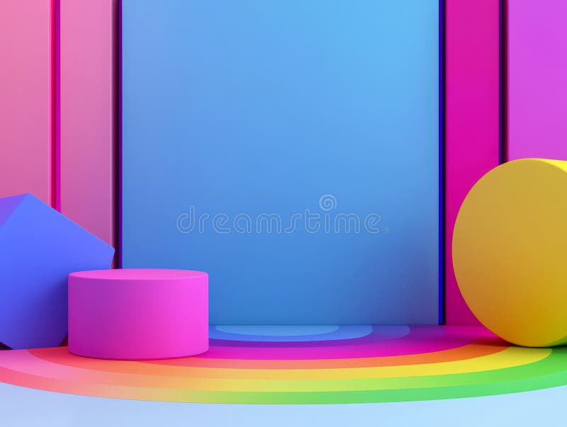 Colorful Abstract Background Featuring a Circle and a Small Object in ...