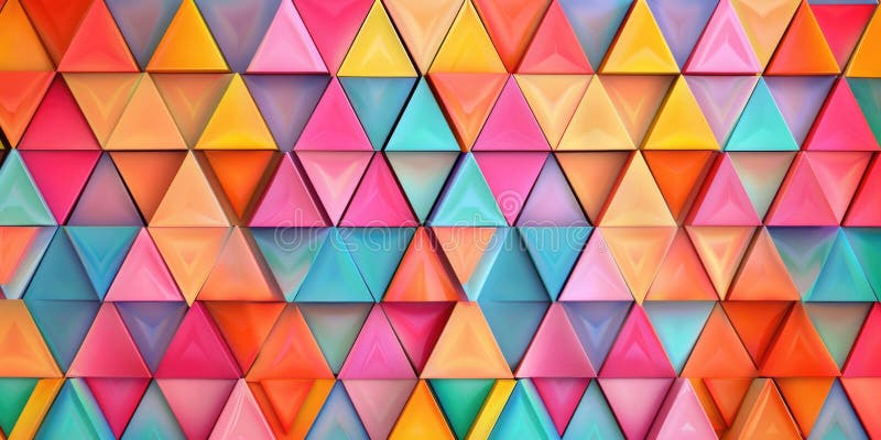 A Colorful Abstract Background Featuring Numerous Triangles Stock Photo ...