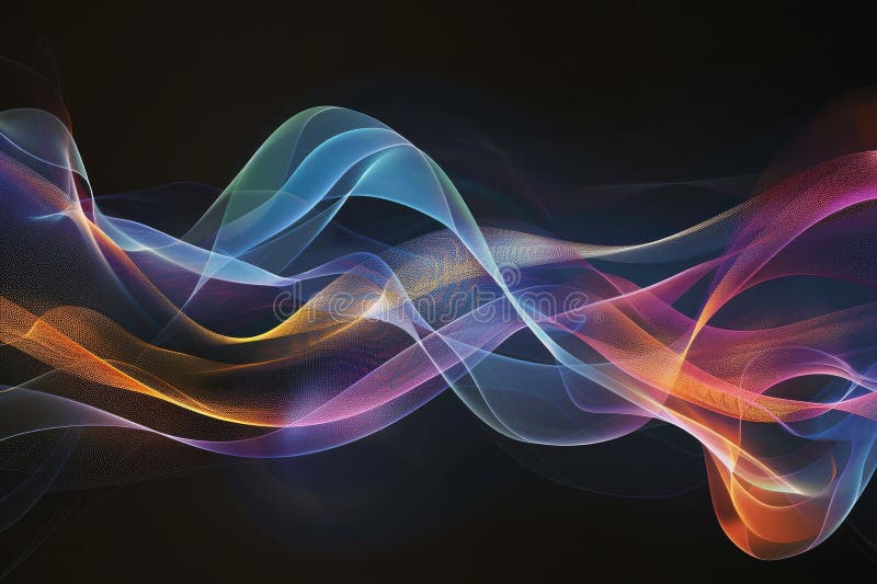Colorful Abstract Background with Flowing Light Waves. AIG51A Stock ...