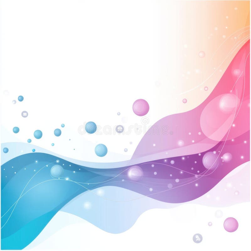 Colorful Abstract Background with Flowing Waves and Bubbles, Perfect ...
