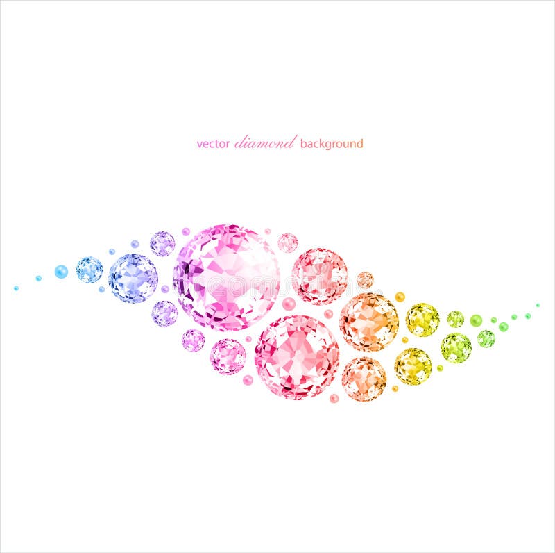 Colorful Abstract Background with Gemstones Stock Vector - Illustration ...