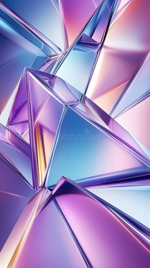 Colorful Abstract Background with Geometric Shapes and Reflections ...