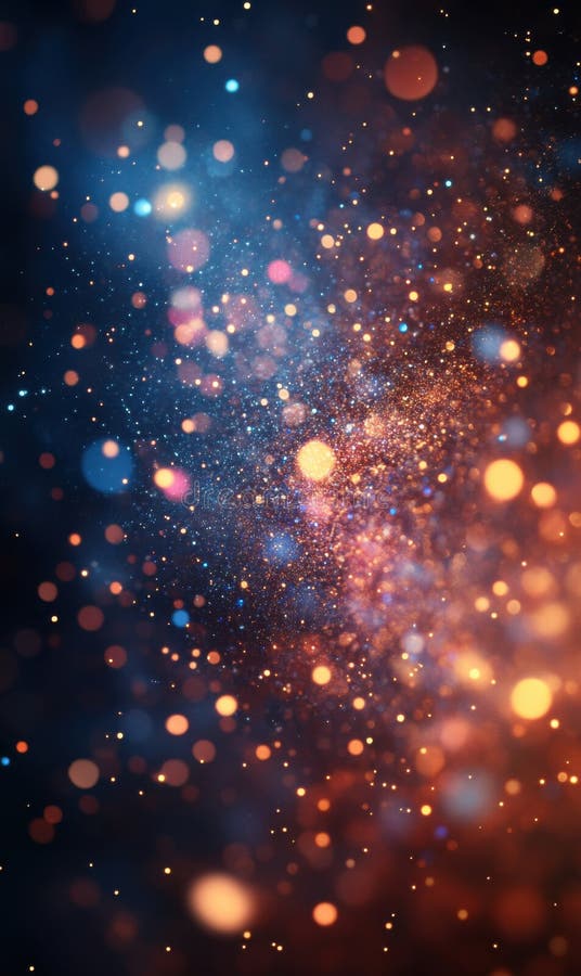 Colorful Abstract Background with Glowing Orbs and Shimmering Lights ...