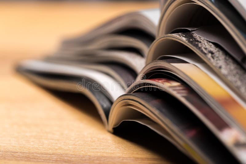 Colorful Abstract Background Image of Stacked Magazines Stock Image ...