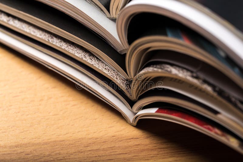 Colorful Abstract Background Image of Stacked Magazines Stock Image ...