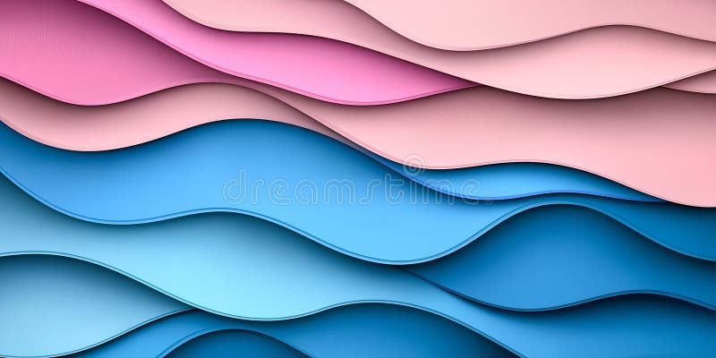 Colorful Abstract Background with Layered Waves in Pink and Blue Tones ...