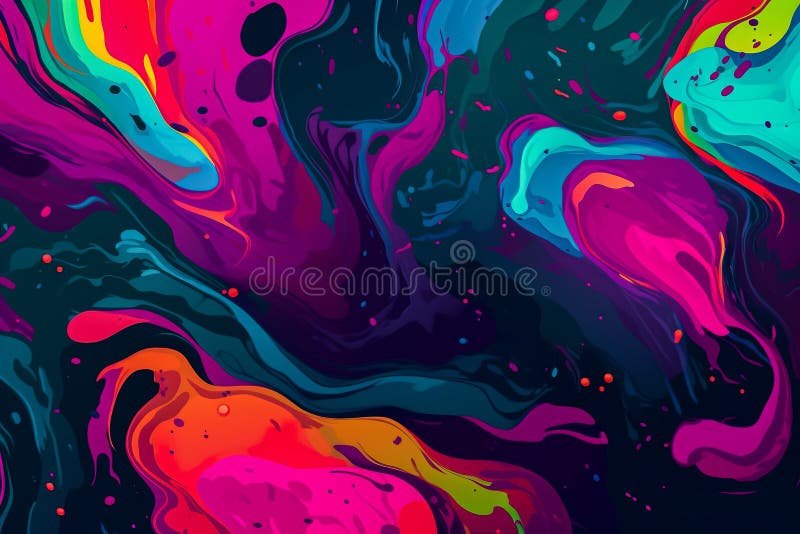Colorful Abstract Background with Liquid Ink. Generative AI Stock ...