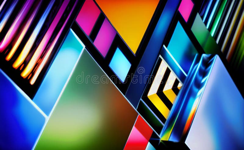 Colorful Abstract Background in Low Poly Style. Stained Glass Window ...