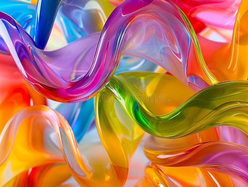 A Colorful Abstract Background with Many Different Colored Swirls Stock ...