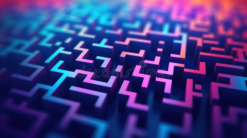 A Colorful Abstract Background with a Maze of Squares, AI Stock ...