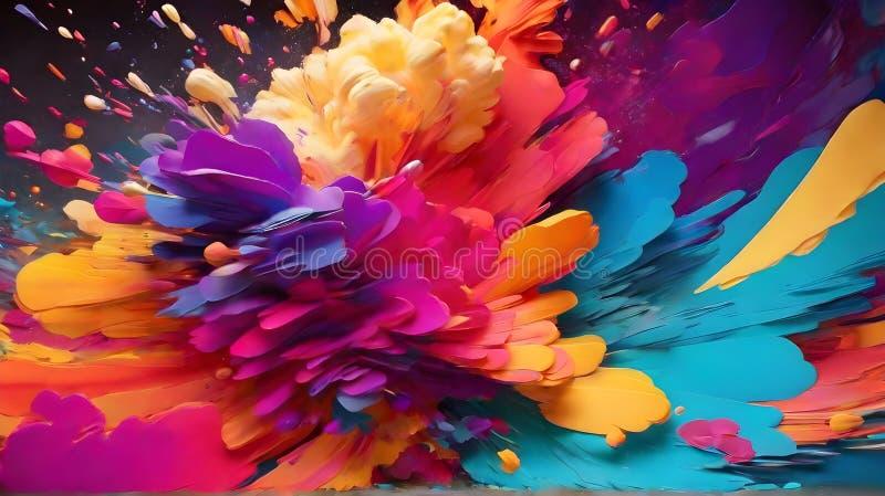 Abstract Beautiful Multi-color Explosion Background Stock Illustration ...