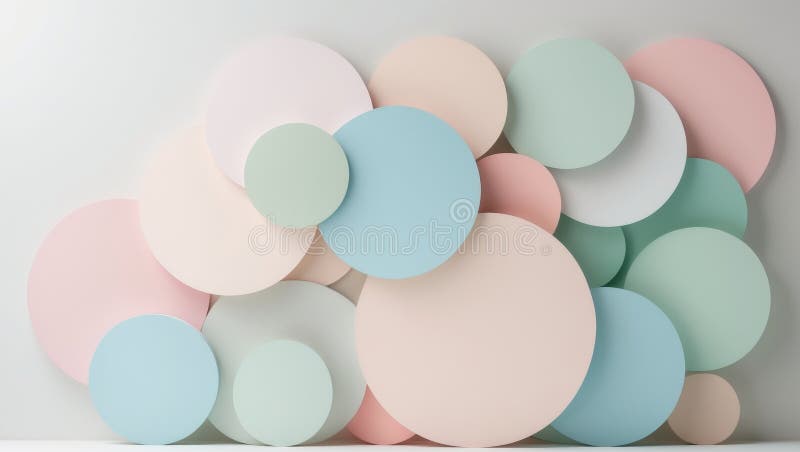 Colorful Abstract Background with Overlapping Circles in Pastel Colors ...