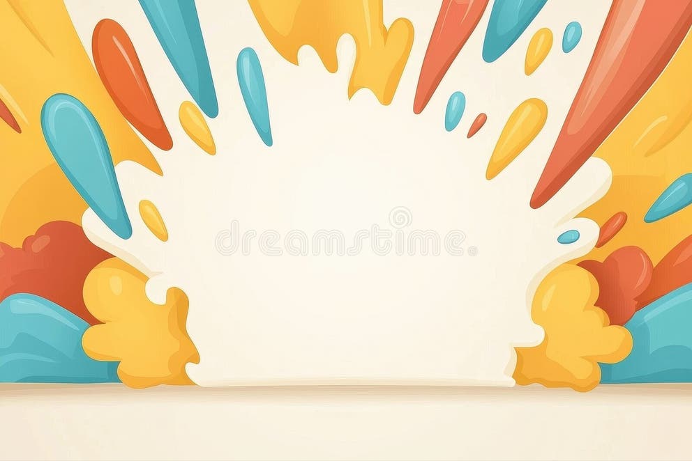 Colorful Abstract Background with Paint Splashes and Pixel Elements in ...