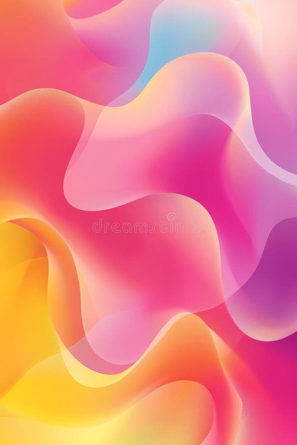 A Colorful, Abstract Background with a Pink and Yellow Wave Stock ...