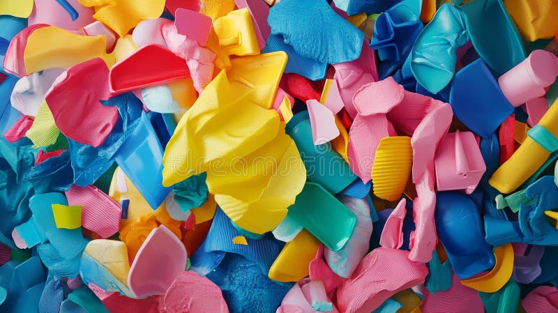 Colorful Abstract Background of Plastic Waste and Recycling Materials ...