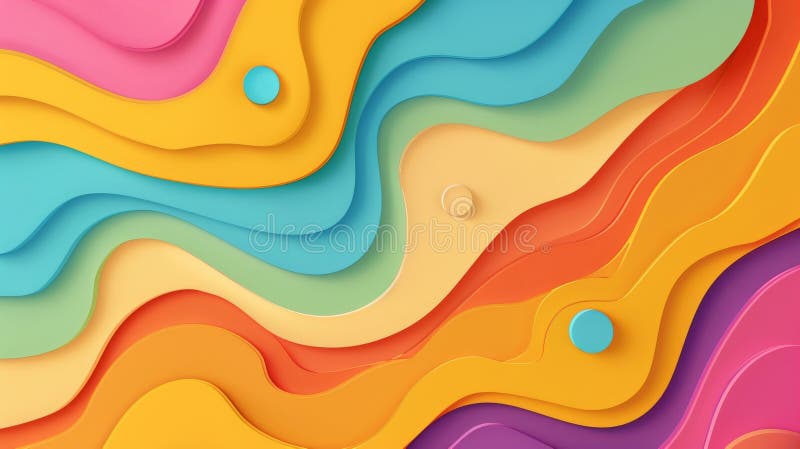 A Colorful, Abstract Background with a Rainbow of Colors and a Wave ...