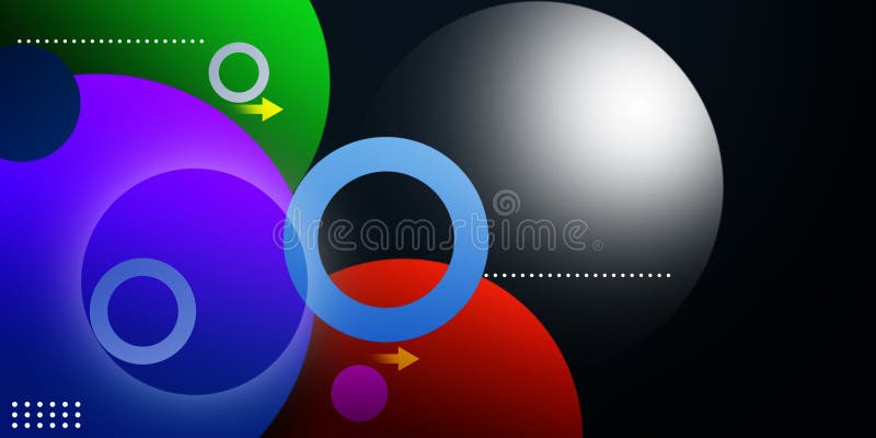 Colorful Abstract Background with Random Circle Shape Element Stock ...
