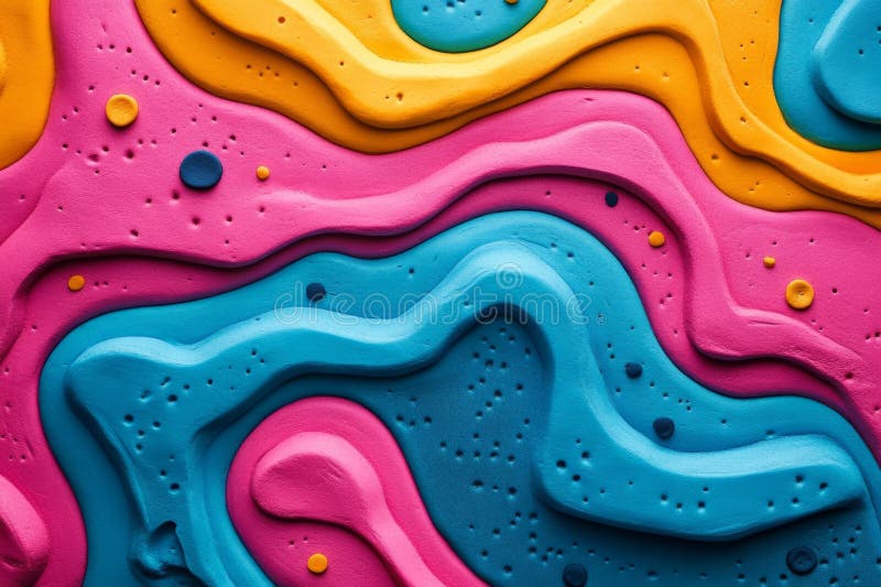 Colorful Abstract Background Resembling Modeling Clay with Smooth ...