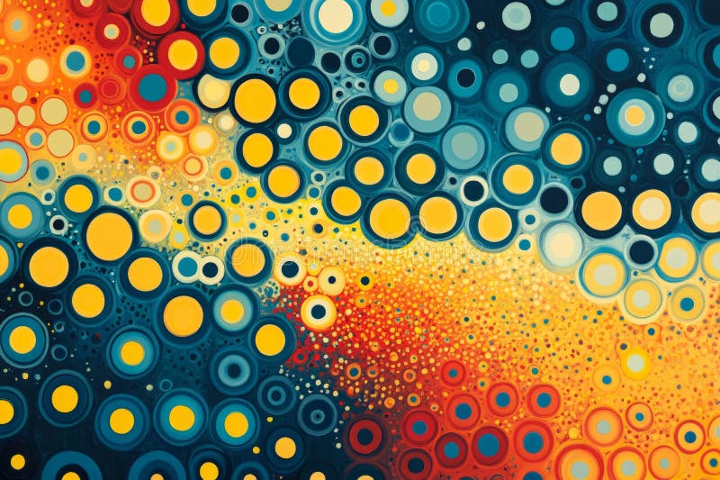 Colorful Abstract Background Showing Overlapping Circles Creating ...