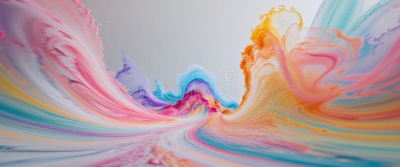 Colorful Abstract Background with Soft Brush Strokes and Swirls Stock ...