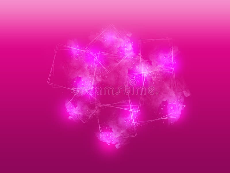 Pink Abstract Background with Square Geometric Shape Stock Illustration ...