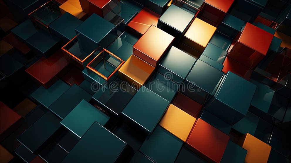 Colorful Abstract Background with Squares and Angled Lines Stock ...