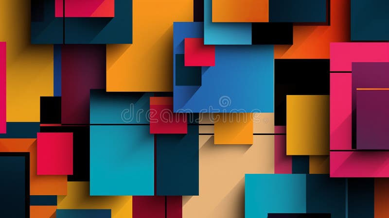 A Colorful Abstract Background with Squares of Different Colors ...