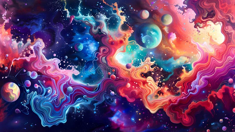 Colorful Abstract Background in the Style of the Universe Stock Photo ...