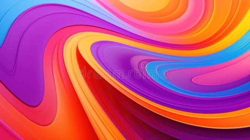 Colorful Abstract Background with Swirly Lines, AI Stock Illustration ...