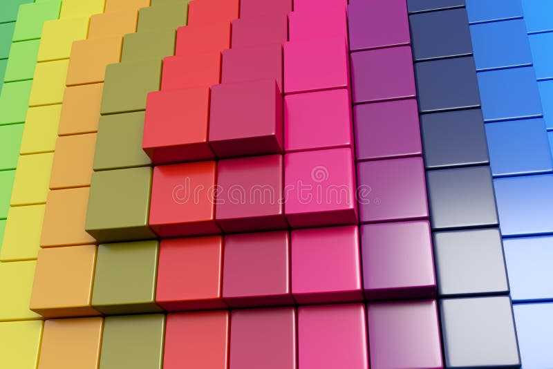 Colorful Abstract Background with Towering Boxes 3D Stock Illustration ... Colorful Abstract Background with Towering Boxes 3D Stock Illustration ...