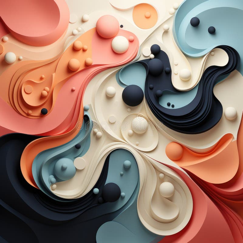 A Colorful Abstract Background with a Variety of Shapes. Generative AI ...