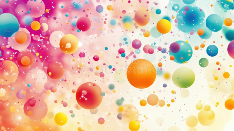 Colorful Abstract Background with Vibrant Bubbles and Soft Gradients ...