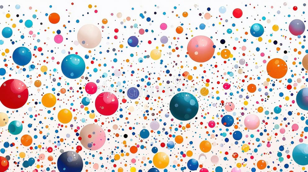 Colorful Abstract Background with Vibrant Floating Circles on White ...