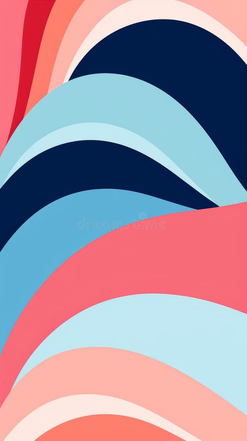 A Colorful Abstract Background with Waves in Pink Blue and Red Stock ...