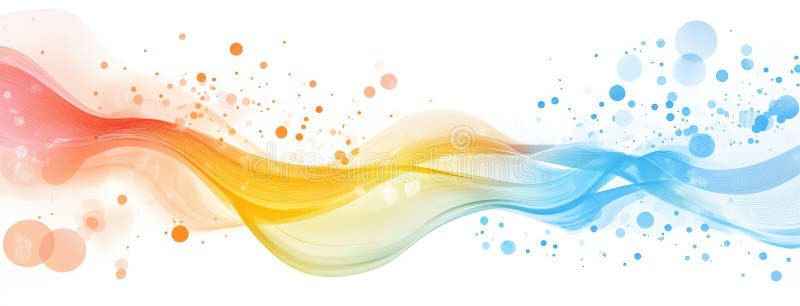 Colorful Abstract Background with Waves and Pixel Elements on White ...