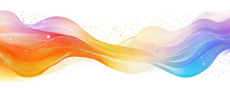 Colorful Abstract Background with Waves and Pixel Elements on White ...