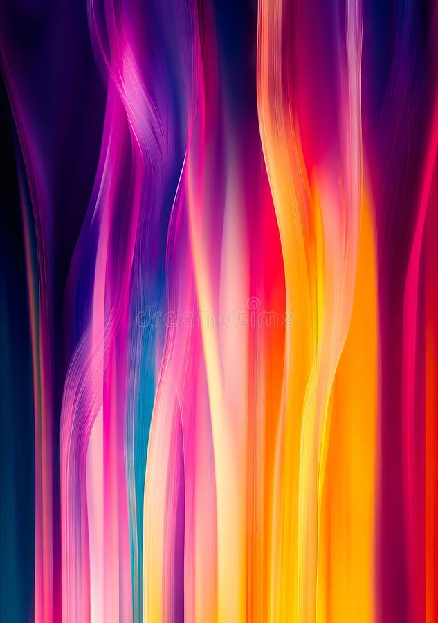 A Colorful Abstract Background with Wavy Lines of Different Colors ...