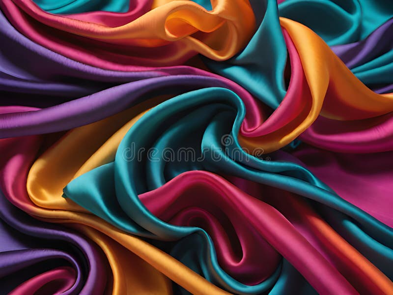 Colorful Abstract Background with Wavy Lines, Fabric,texture Stock ...